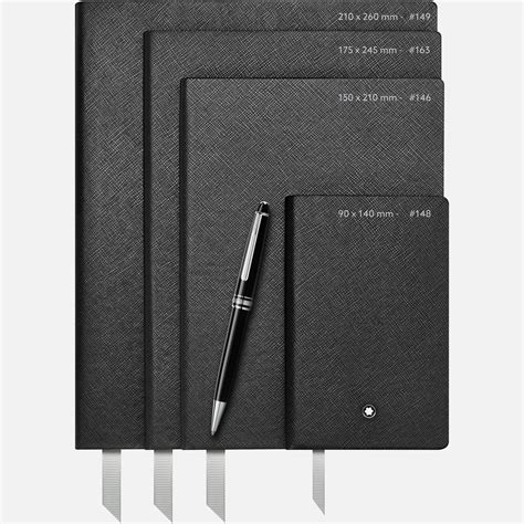 Notebook 146 Small Vintage Logo Gray Lined Luxury Notebooks Montblanc US