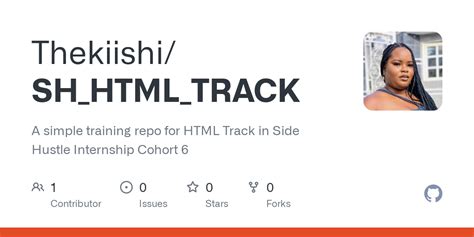 Github Thekiishishhtmltrack A Simple Training Repo For Html Track