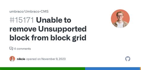 Unable To Remove Unsupported Block From Block Grid · Issue 15171 · Umbracoumbraco Cms · Github