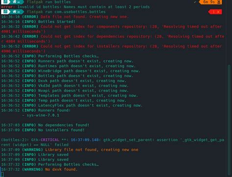 Bug Could Not Get Index For Repositories Issue Bottlesdevs Bottles GitHub