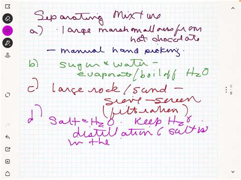 does someone know the answers name separating mixtures worksheet