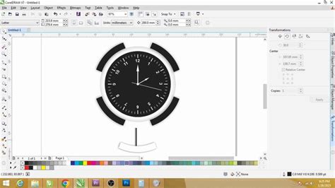 Clock Create In Coreldraw In Hindi With Hidden Commands How To Apply Learning Lettering
