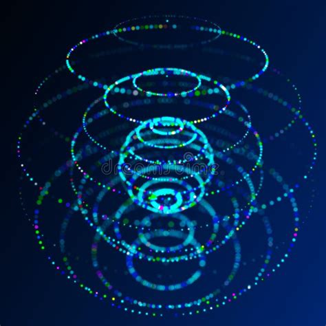 Abstract 3d Sphere Sphere Particles Global Network Connection Futuristic Technology Style