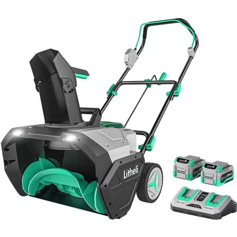 무선 제설기 단일 스테이지 배터리 구동 브러시리스 모터 Led 조명 25 인치 던지기 거리 20 인치 정원 도구