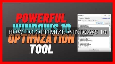 HOW TO OPTIMIZE WINDOWS Wadaef