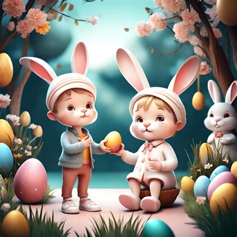 Premium Ai Image Bunny Magic Easter Delights For All Ages