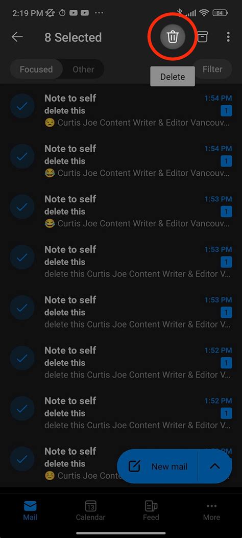 How To Delete Multiple Emails In Outlook Android Authority