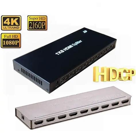 Hdmi 분배기 1x8 1x16 8 포트 배포 허브 리피터 증폭기 V1 4 3d 1080p Hdmi 스위치 지원 Hdtv Dvd Ps3 Xbox에 대한 4k Hdtv