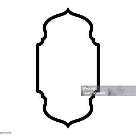 이슬람 수직 프레임 디자인 대담한 선 개요 선형 블랙 스트로크 실루엣 디자인 픽토그램 기호 시각적 일러스트 레이 션 0명에 대한 스톡 벡터 아트 및 기타 이미지 Istock