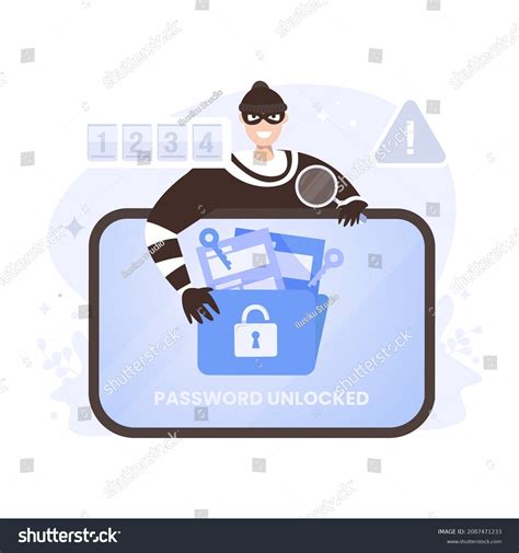 Weak Password Access Data Cybercrime Illustration Stock Vector Royalty Free 2087471233 Weak Password Access Data Cybercrime Illustration Stock Vector Royalty Free 2087471233