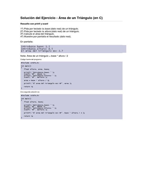 Ejercicios En C Clase Pdf C Lenguaje De Programación