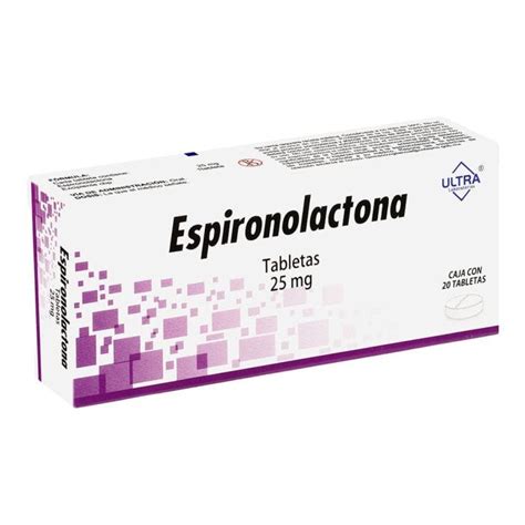 Espironolactona 25 Mg 20 Tabletas