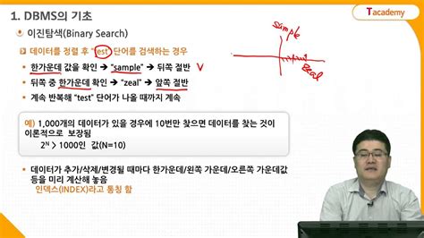 데이터베이스 기초 1강 dbms 기초 t아카데미 youtube