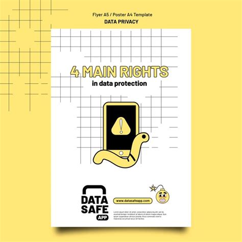 Free Psd Flat Design Data Privacy Template