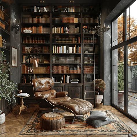Leather Small Home Library
