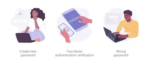 Password Management Isolated Cartoon Vector Illustrations Set With Authorization Hacking Png