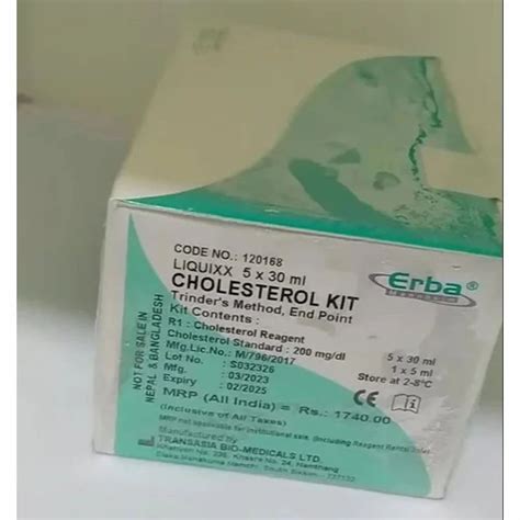Erba Cholesterol Test Kit At 1740 Cholesterol Test Kit In Jaipur ID 2852796967548