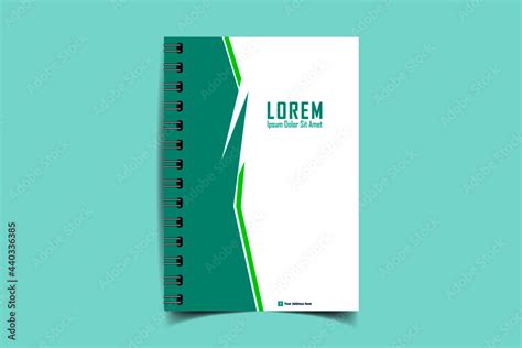 Notebook Cover Template Notepad Cover And Page Of The Annual Report Book Cover Design Isolated
