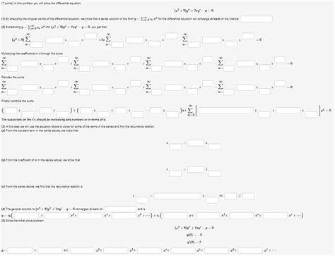 Solved 7 Points In This Problem You Will Solve The Chegg Com