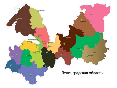 Карта ленинградской области контурная карта