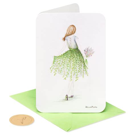Floral Girl Greeting Cards With Envelopes Designed By Bella Pillar