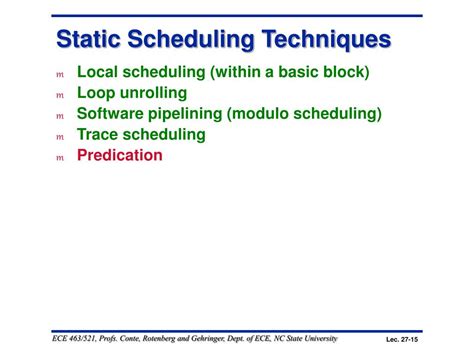 Ppt Static Scheduling Techniques Powerpoint Presentation Free