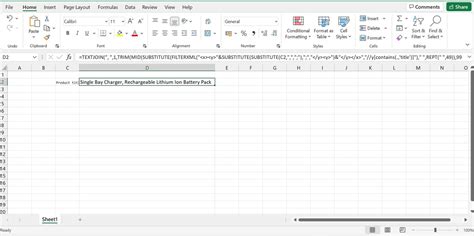 comma separated values in new cell r excel