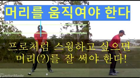 머리를 고정하라는 잘못된 골프 상식 타이거 우즈 스윙 Youtube