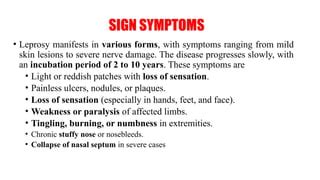 Leprosy Its Treatmnent Causes And Symptoms Pptx