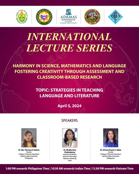 International Lecture Series 2024 Adamas University