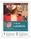 Portrait Of Sexy Blond Woman Flyer Template Design Id Smiletemplates Com