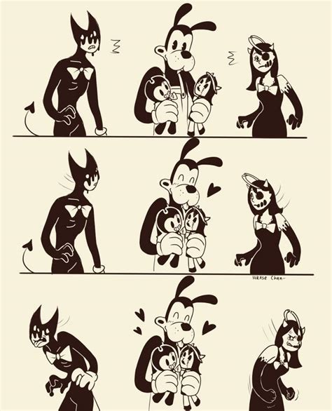 Pin By Jacob Hightower On Bendy And The Ink Machine Cartoon Style Drawing Cute Drawings
