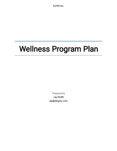 10 Wellness Program Plan Examples To Download