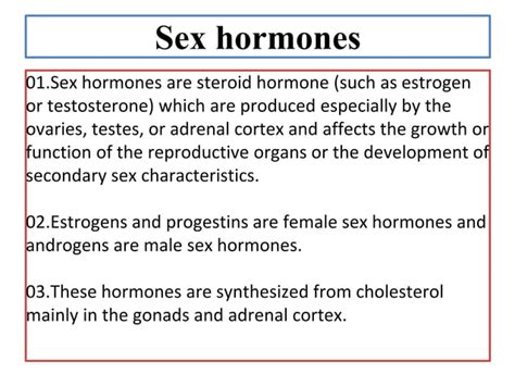 Sex Hormones Medicinal Chemistry Pptx Hormonal Disorders