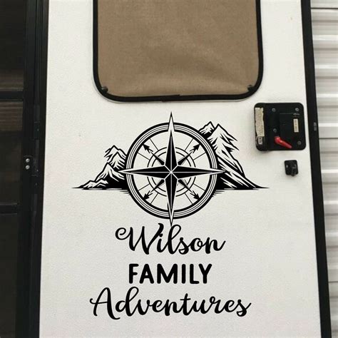 Mountain Compass Custom Last Name Rv Decal Camper Decal Motorhome