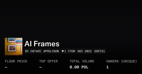 Ai Frames Collection Opensea