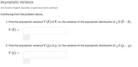 Solved Asymptotic Distribution And Mean 2 Punkte Möglich
