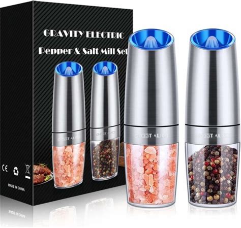 Electric Pepper And Salt Grinder Set Salt And Pepper Mill Glutto Digest
