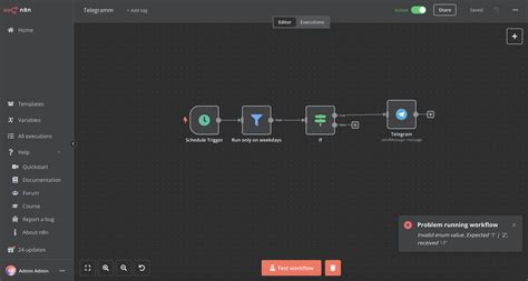 Problem Running Workflow Invalid Enum Value Expected 1 2