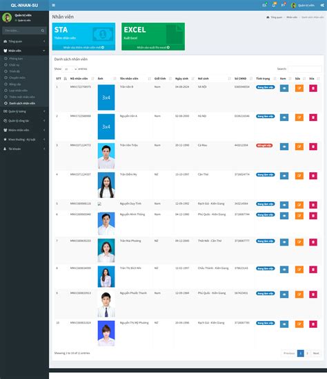 Đồ án website quản lý nhân sự php mysql