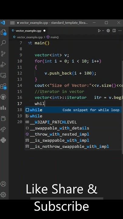 Iterating Over A Vector Youtube