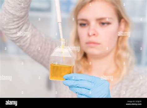 Babe Using Pipette Stock Photo Alamy