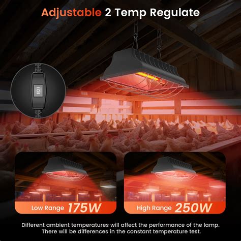 Chtoocy 250w Brooder Heater For 30 Chicks Or Ducklings7