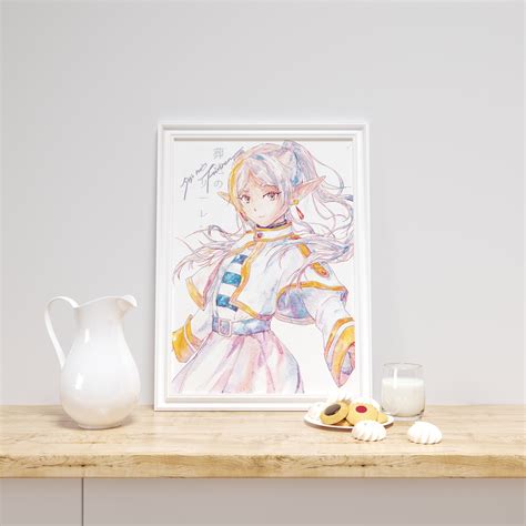 Anime Poster Frieren Watercolor Wall Art Home Decor Etsy