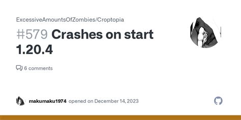 Crashes On Start 1204 · Issue 579 · Excessiveamountsofzombiescroptopia · Github