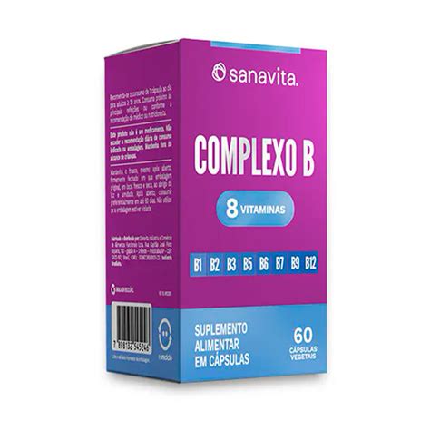 Suplemento Vitaminico Complexo B 60 Capsulas Sanavita Shopee Brasil