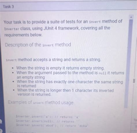 Solved Your Task Is To Provide A Suite Of Tests For An