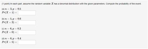 Solved Point In Each Part Assume The Random Variable X Chegg
