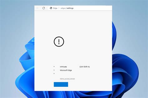 fix status access denied on microsoft edge