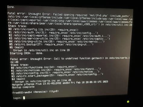 CE To Upgrade Failure This Happens On Reboot And Nothing Works R PFSENSE
